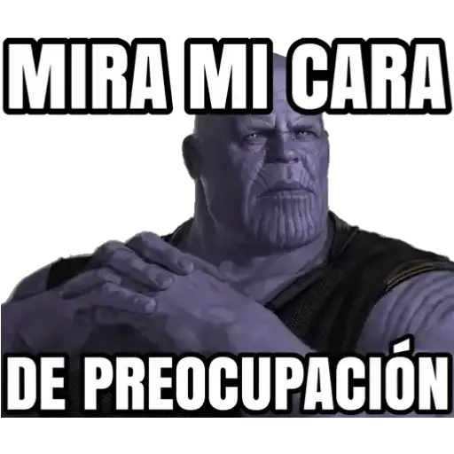 MIRA MI CARA DE PREOCUPACIÓN Sticker de WhatsApp - DescargarStickers