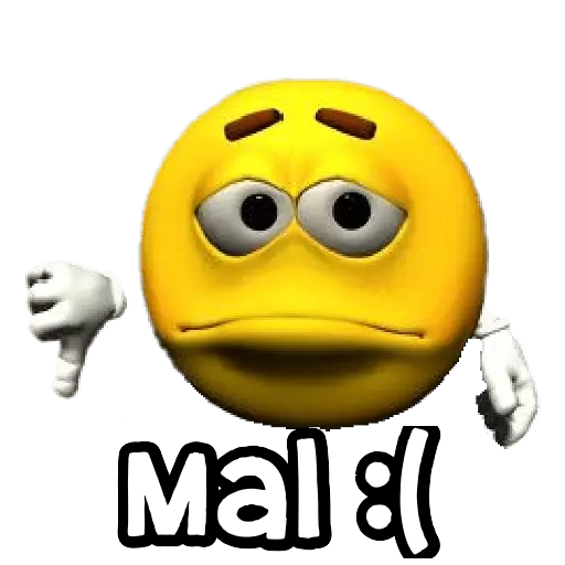 Mal :( Sticker de WhatsApp - DescargarStickers