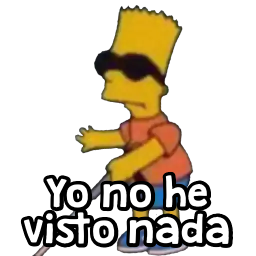 Yo no he visto nada Sticker de WhatsApp - DescargarStickers