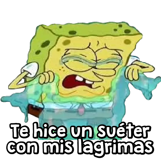 Te hice un suéter con mis lagrimas Sticker de WhatsApp - DescargarStickers