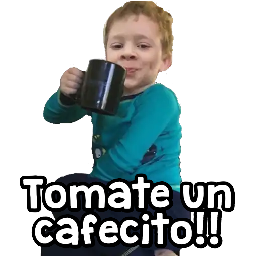 Tomate un cafecito!! Sticker de WhatsApp - DescargarStickers