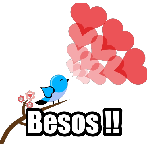 Besos !! Sticker de WhatsApp - DescargarStickers