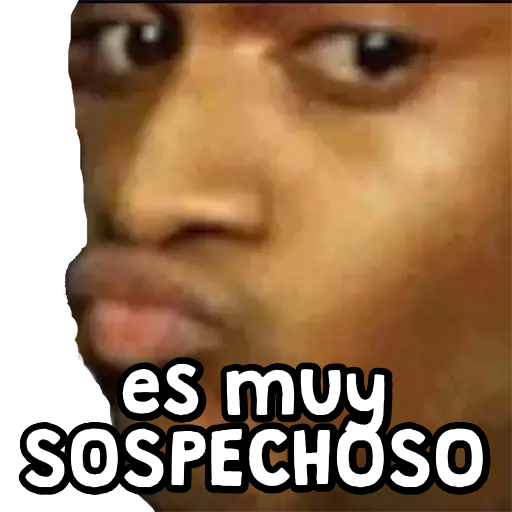 Sticker Es muy SOSPECHOSO PNG - DescargarStickers