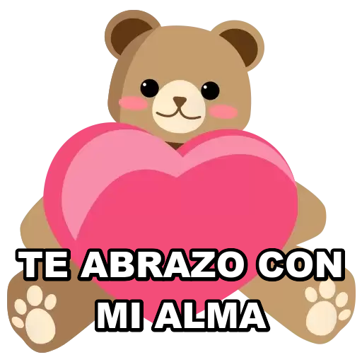 Sticker Te abrazo con mi alma PNG - DescargarStickers