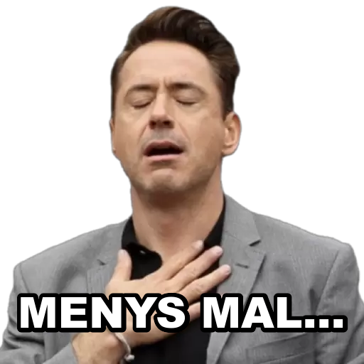 MENYS MAL... Sticker de WhatsApp - DescargarStickers