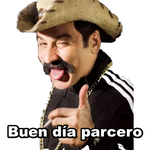 Buen día parcero Sticker de WhatsApp - DescargarStickers