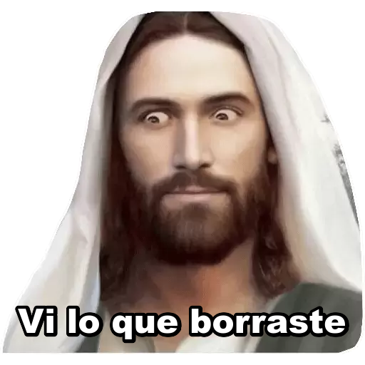 Vi lo que borraste Sticker de WhatsApp - DescargarStickers