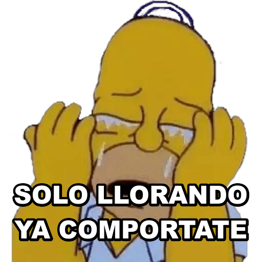 Sticker SOLO LLORANDO YA COMPORTATE PNG - DescargarStickers